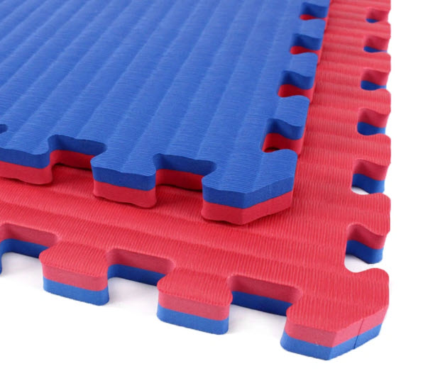 40mm Interlocking Jigsaw Mats – Red/Blue - Tatami – TFP Fitness